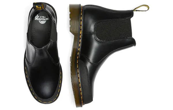 Dr. Martens 2976 Guard Panel Leather Chelsea Boots - Black