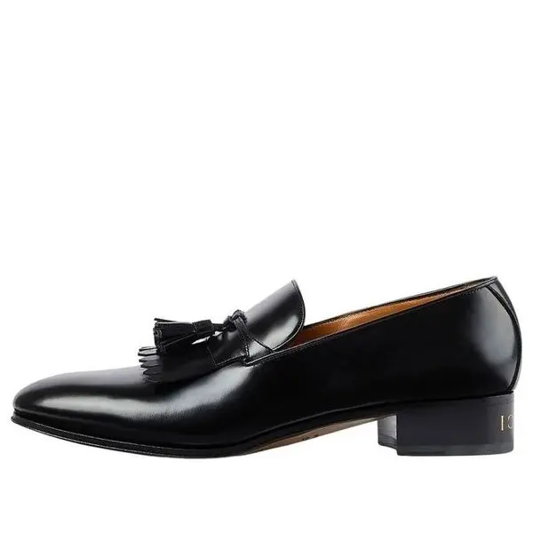 Gucci Leather Tassel Loafers - Black