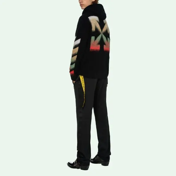 Off-White Ss21 Suede Stripe Zip-up Hoodie