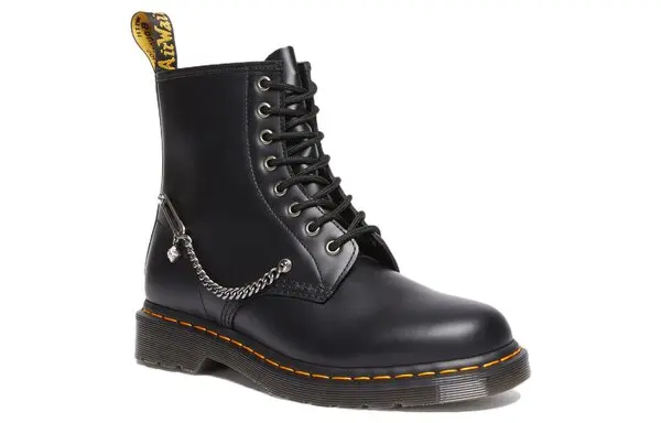 Dr. Martens 1460 Swarovski Leather Lace Up Boots - Black
