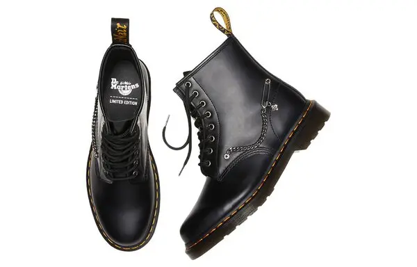 Dr. Martens 1460 Swarovski Leather Lace Up Boots - Black