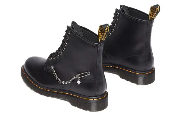 Dr. Martens 1460 Swarovski Leather Lace Up Boots - Black