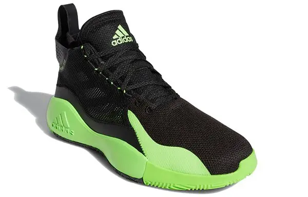 Adidas D Rose 773 2020 Mid Top Basketball Sneakers - Black/green
