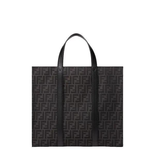 Fendi Ff Jacquard Shopper Bag - Black