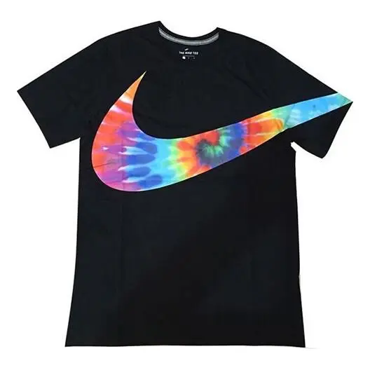 Nike Big Swoosh Tee Background Hook Short Sleeve Male - Black