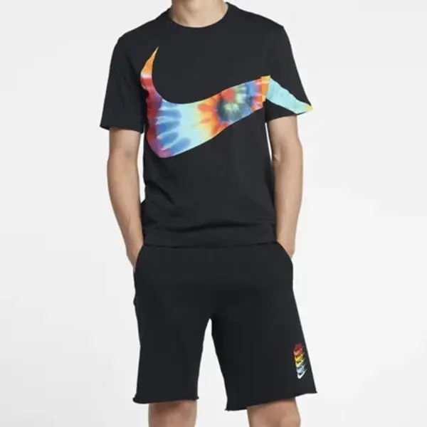 Nike Big Swoosh Tee Background Hook Short Sleeve Male - Black