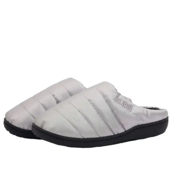 SUBU Originals F-line Quilted Slip-on Slippers - Silver