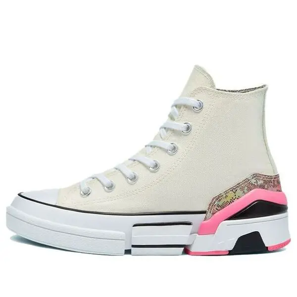 CONVERSE Cpx70 High Top Sneakers With Snakeskin Archive Print - Creamwhite/pink