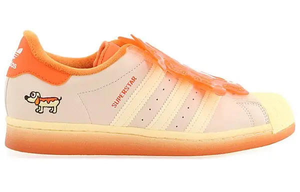 Adidas Melting Sadness X Superstar 'hotdog' Low Top Sneakers - White/orange