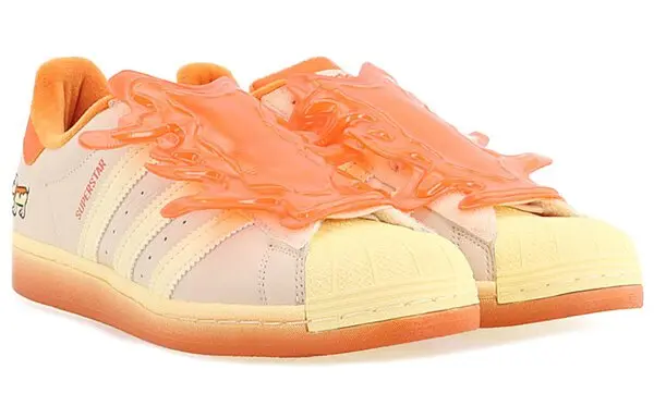 Adidas Melting Sadness X Superstar 'hotdog' Low Top Sneakers - White/orange