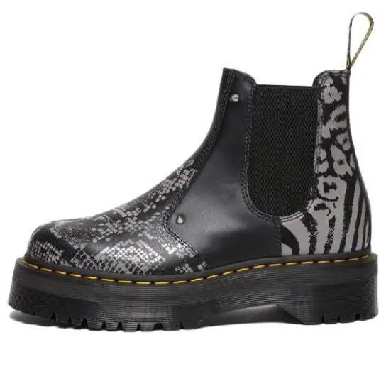 Dr. Martens 2976 Quad Platform Chelsea Boots - Black/grey
