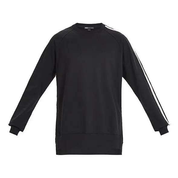 Adidas Y-3 3-stripes French Terry Crew Sweatshirt - Black