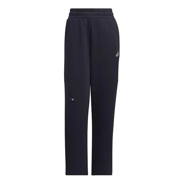 Adidas Fleece Joggers With Small Logo Detail - Navy/silver
