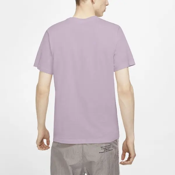 Nike Club Embroidered Small Round Neck Short Sleeve Purple - Lavender