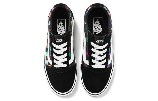 VANS Ward Sneakers With Checked Detail - Black/multi-color