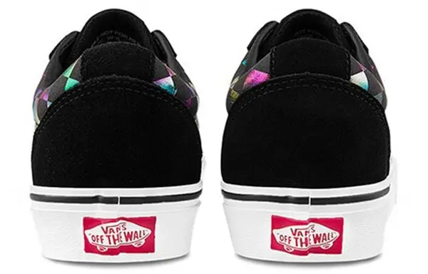 VANS Ward Sneakers With Checked Detail - Black/multi-color