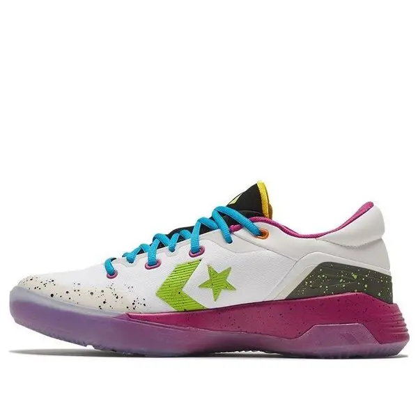 CONVERSE G4 Low 'graffiti' Basketball Sneakers - White/purple