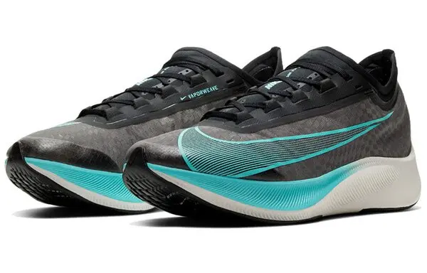 Nike Zoom Fly 3 Athletic Sneakers - Black/aurora Green-phantom