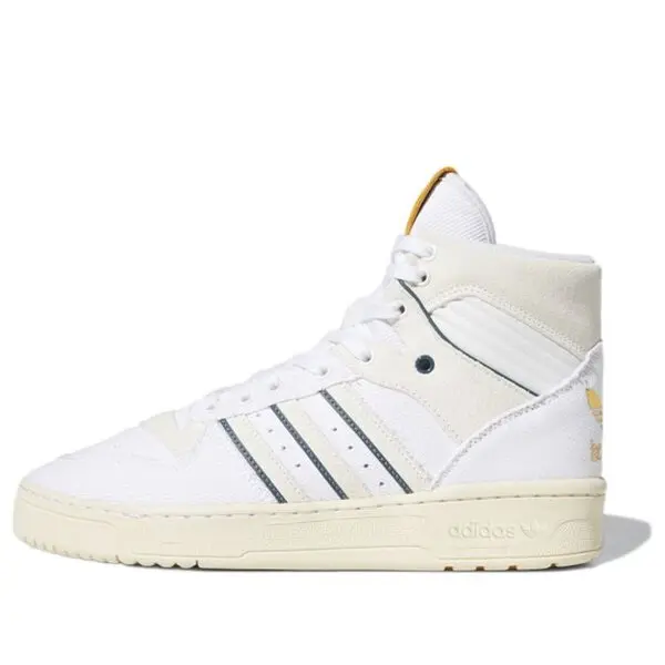 Adidas Rivalry High Top Sneakers - White/yellow