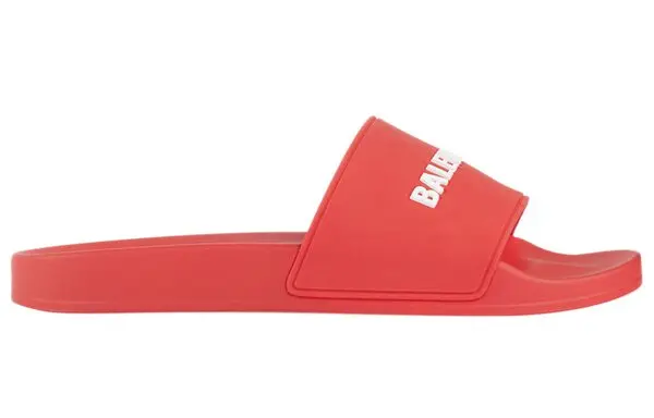 Balenciaga Pool Slides - Red/white