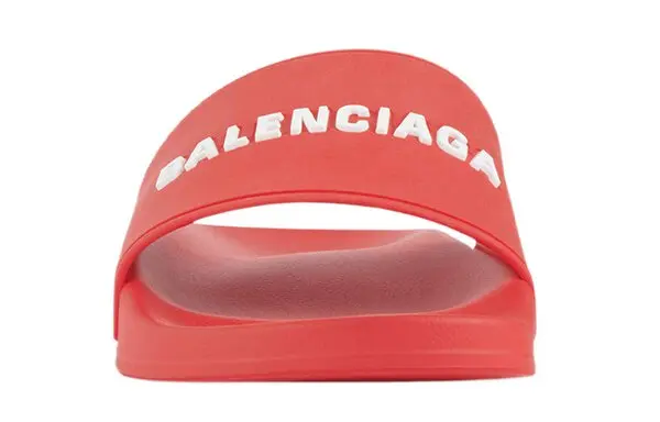 Balenciaga Pool Slides - Red/white