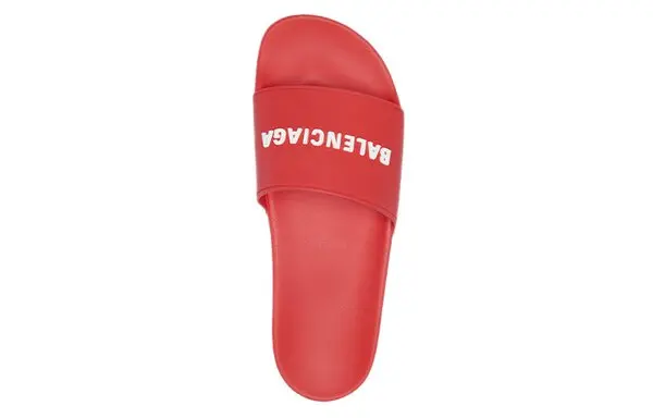 Balenciaga Pool Slides - Red/white