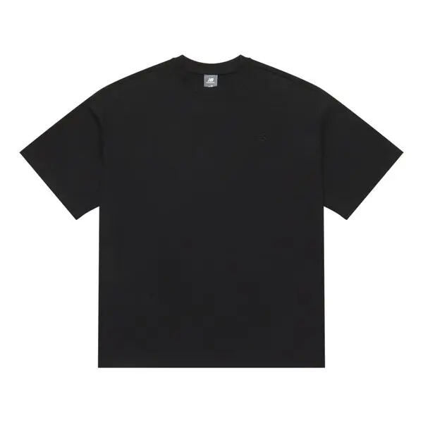 NEW BALANCE Linear Heritage Brushed Back Jersey Oversized T-shirt - Black
