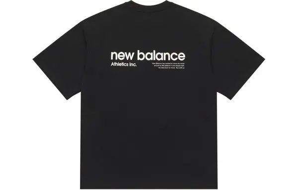 NEW BALANCE Linear Heritage Brushed Back Jersey Oversized T-shirt - Black