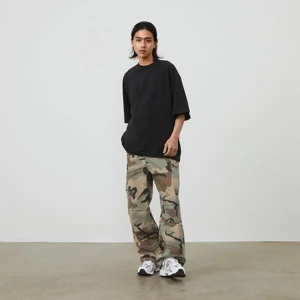 NEW BALANCE Linear Heritage Brushed Back Jersey Oversized T-shirt - Black