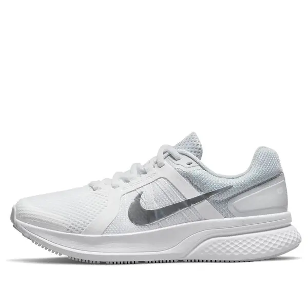 Nike Run Swift 2 Metallic Silver Athletic Sneakers - White