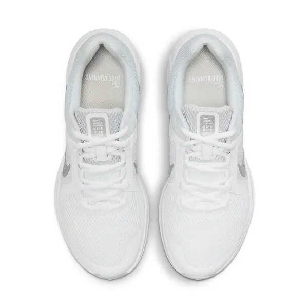 Nike Run Swift 2 Metallic Silver Athletic Sneakers - White