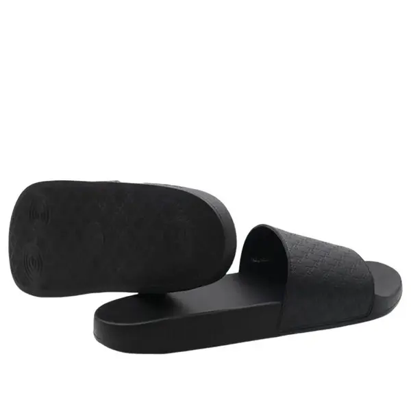 Gucci Microguccissima Slides - Black