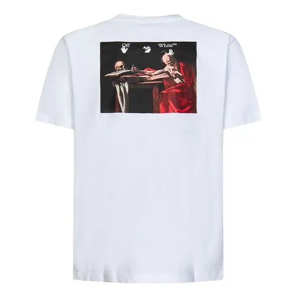 Off-White Caravaggio Paint Slim Tee 'white Black