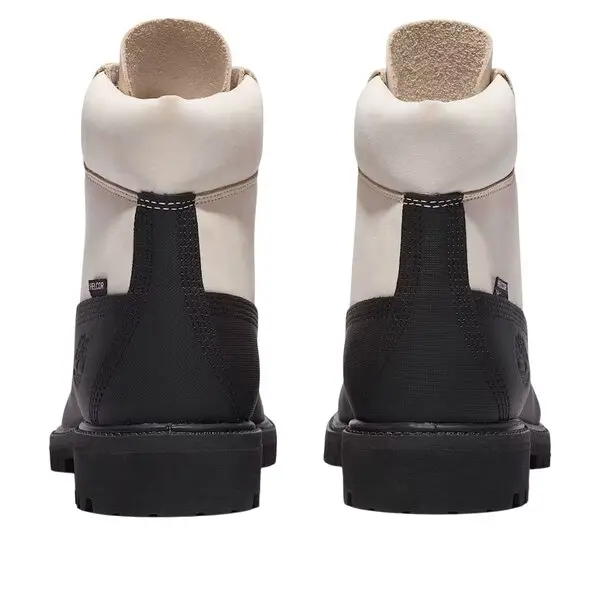 Timberland 6 Inch Premium Waterproof Leather Boots - Black/white