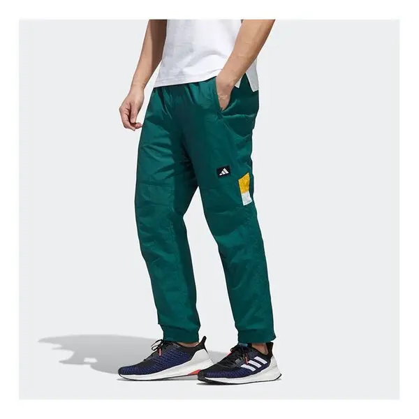 Adidas Ub Pnt Double Logo Colorblock Casual Sports Pants Forest - Green