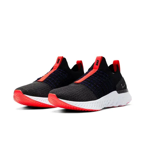 Nike React Phantom Run Flyknit 2 Sneakers - Black/red/white