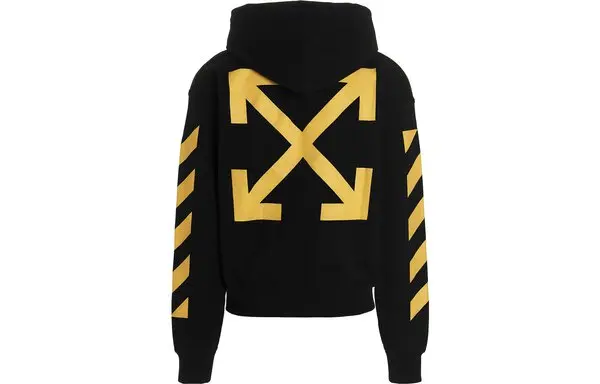 Off-White Caravaggio Print Hoodie - Black/yellow