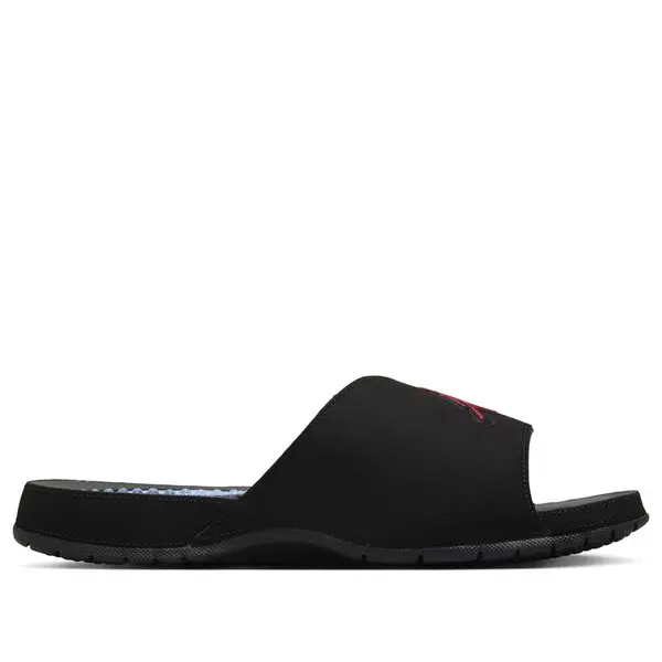 JORDAN Air Hydro Slides Metallic Accents - Black/fire Red/metallic Silver