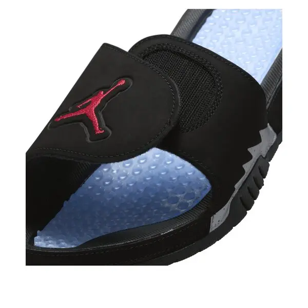 JORDAN Air Hydro Slides Metallic Accents - Black/fire Red/metallic Silver
