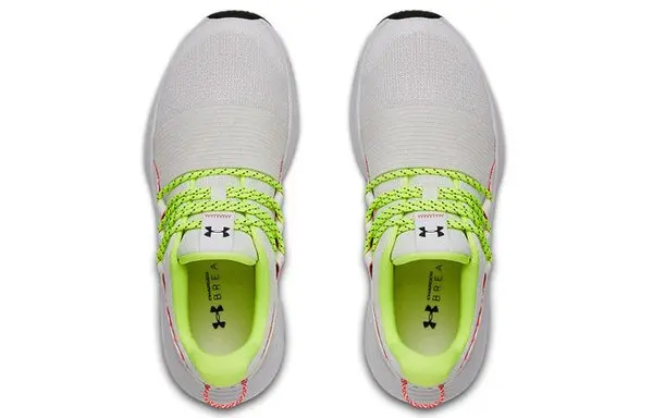 Under Armour Charged Breathe Lace Athletic Sneakers - White/green