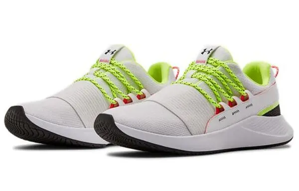 Under Armour Charged Breathe Lace Athletic Sneakers - White/green