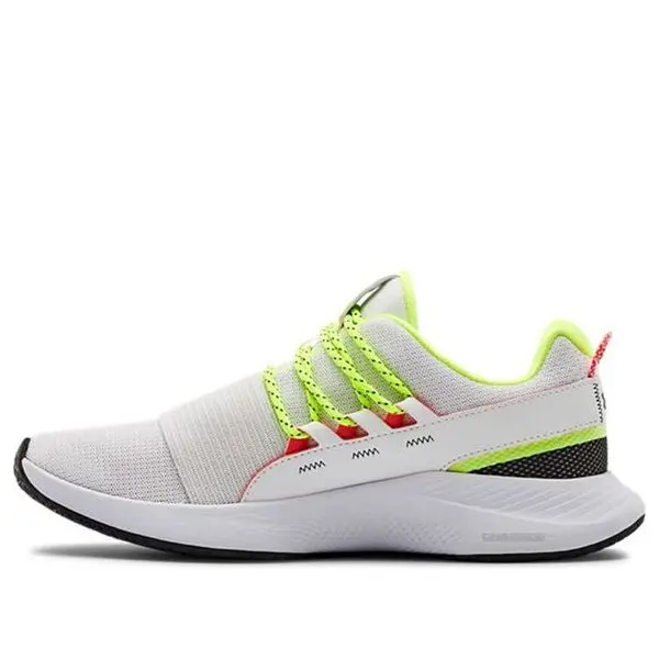 Under Armour Charged Breathe Lace Athletic Sneakers - White/green