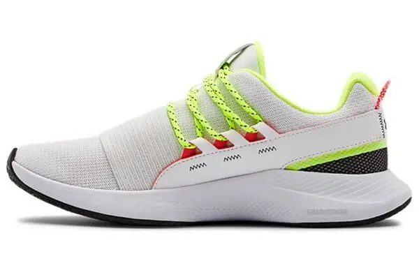 Under Armour Charged Breathe Lace Athletic Sneakers - White/green