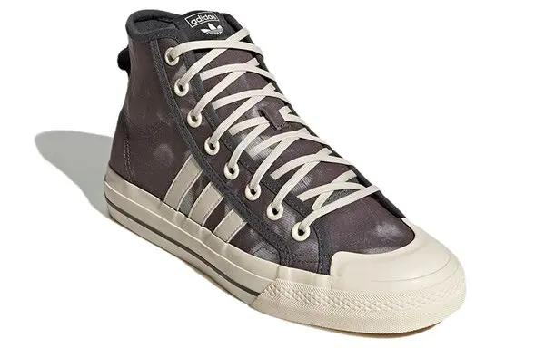 Adidas Nizza High Top Sneakers - Brown/white