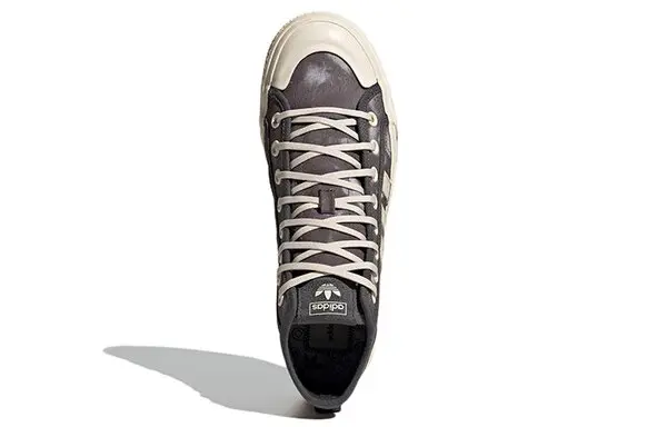 Adidas Nizza High Top Sneakers - Brown/white