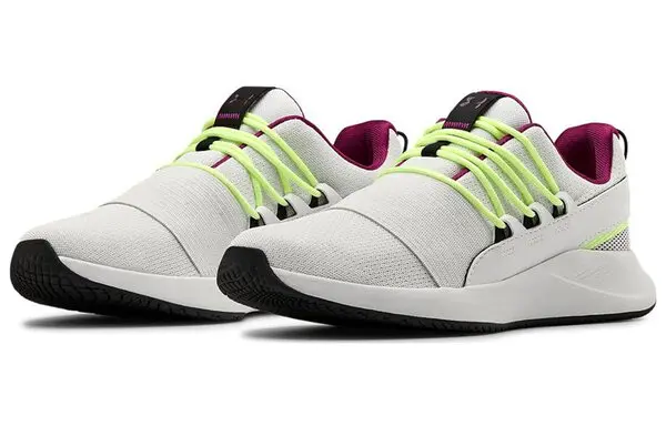 Under Armour Charged Breathe Lace Athletic Shoes - White/green