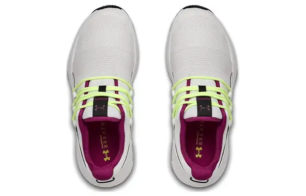 Under Armour Charged Breathe Lace Athletic Shoes - White/green