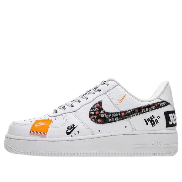 Nike Force 1 '07 Prm Jdi "just Do It" Sneakers - White/black/orange