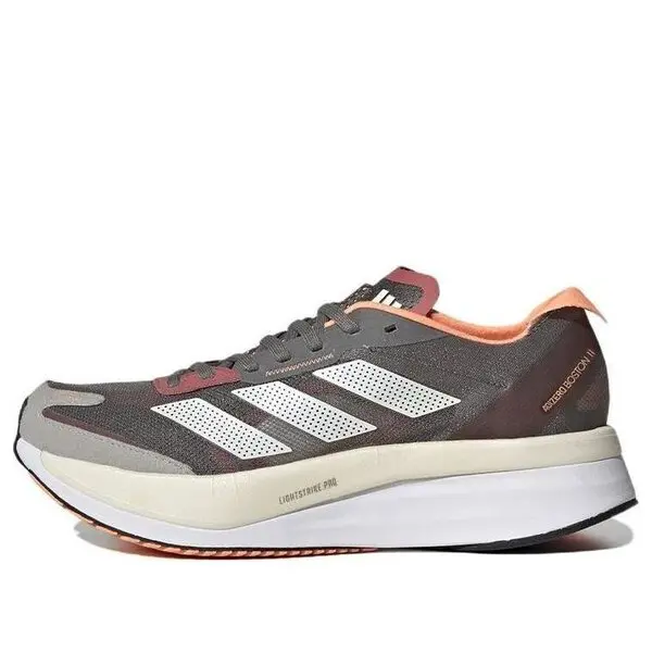 Adidas Adizero Boston 11 'grey Beam Orange - Grey/orange/white