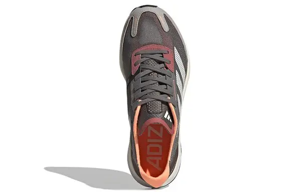 Adidas Adizero Boston 11 Athletic Sneakers - Grey/orange/white